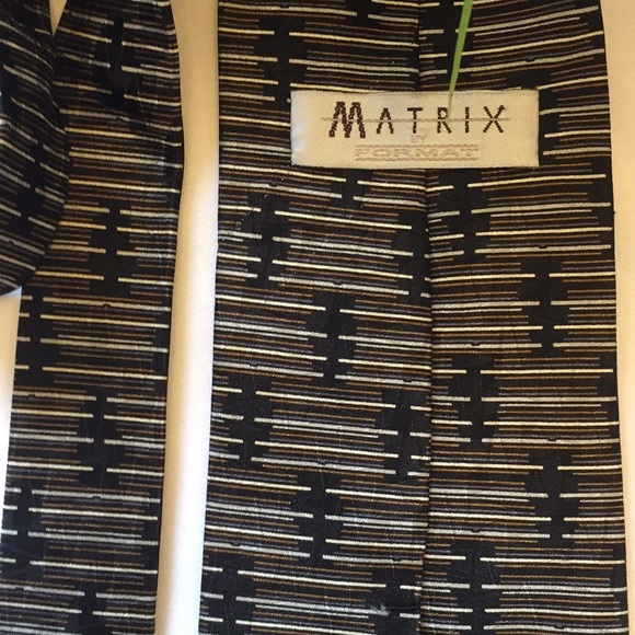 matrix format | Accessories | Matrix Format Black Silk Tie | Poshmark